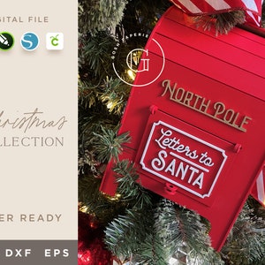 Letters to Santa Mailbox SVG, Cut File, Santas Mailbox, Christmas Decor ...