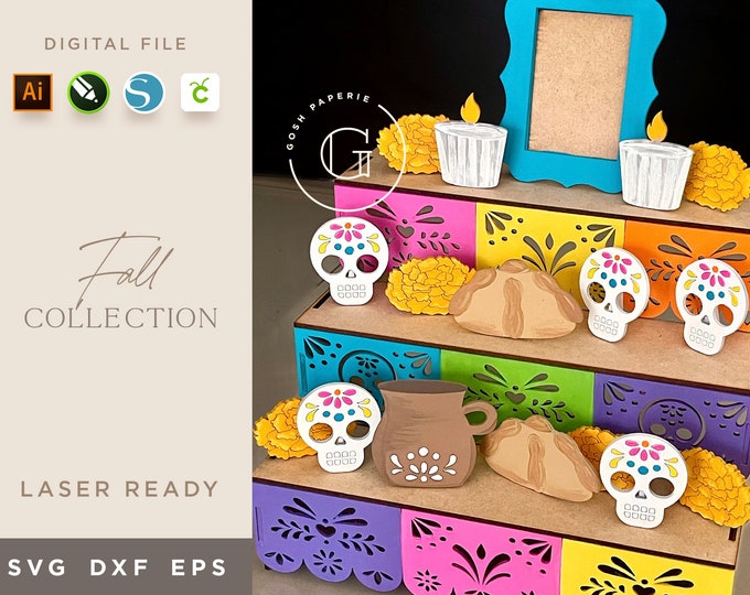 Clipart de Altar de Muertos en blanco y negro, Día de Muertos, imágenes ...