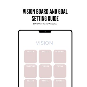 Vision Board and Goal Setting Guide - Etsy