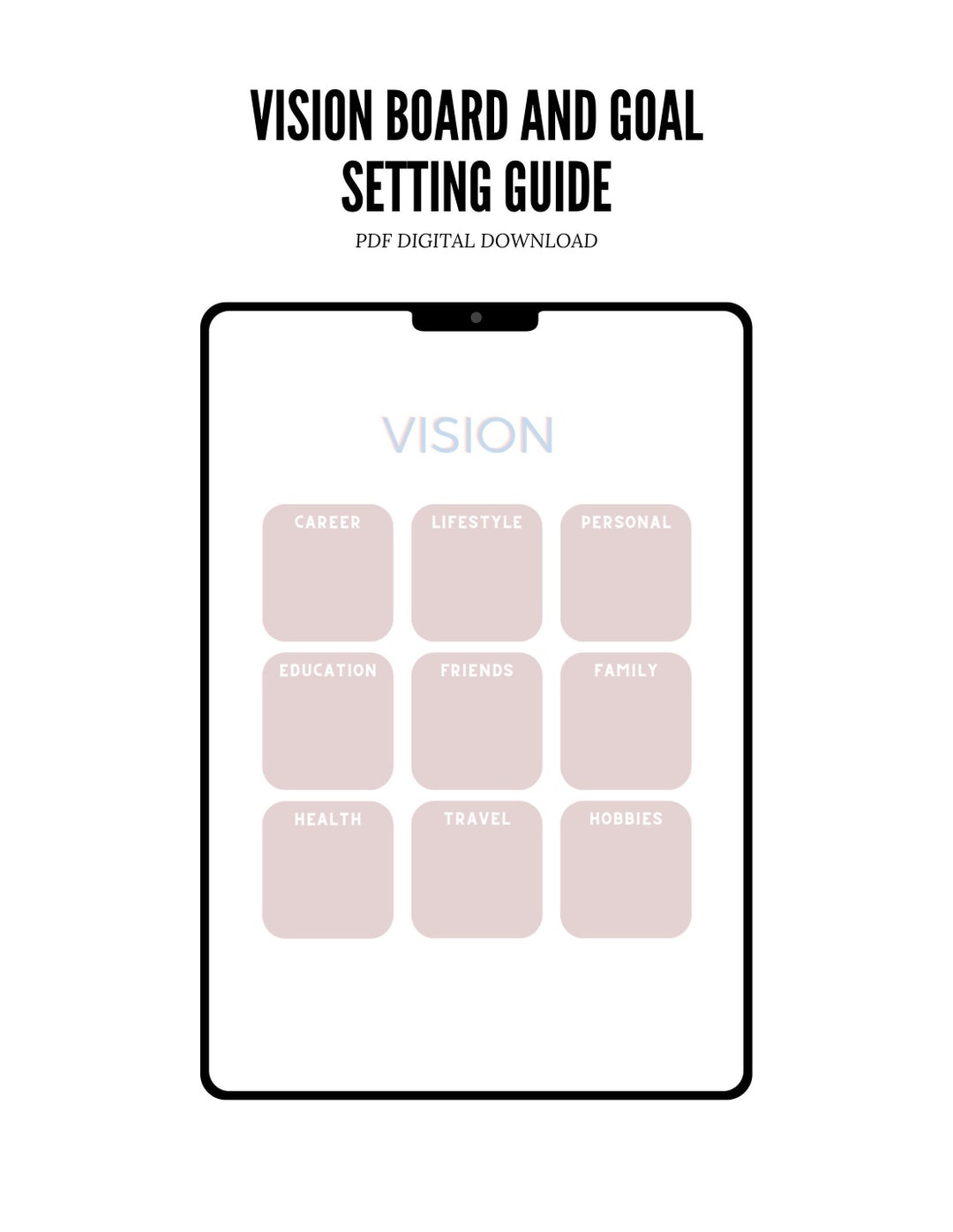 Vision Board and Goal Setting Guide - Etsy
