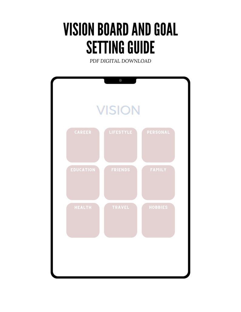 Vision Board and Goal Setting Guide - Etsy