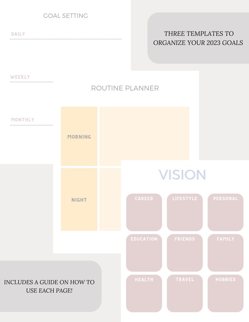 Vision Board and Goal Setting Guide - Etsy