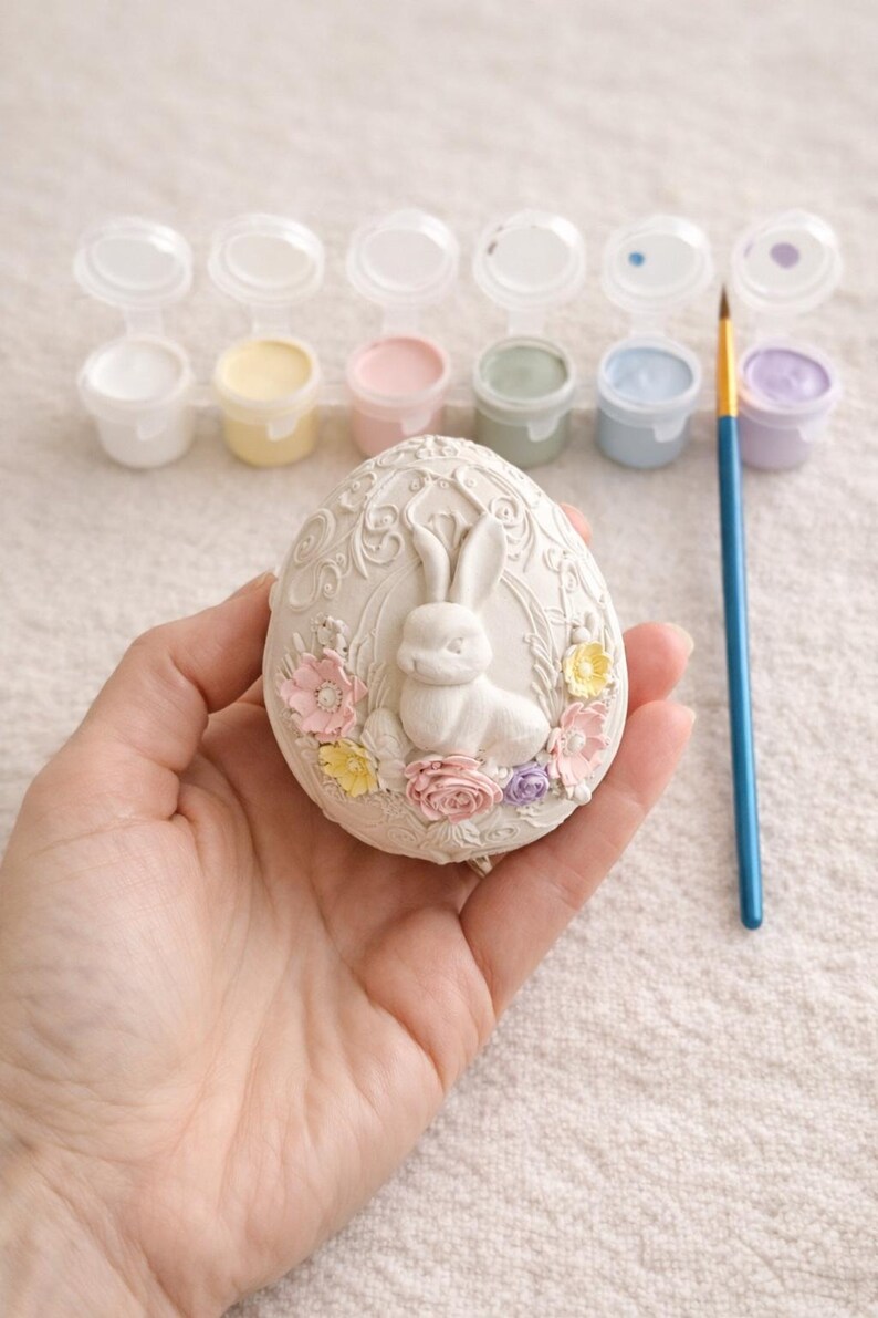 DIY Bunny Egg Painting Set | Spring Activity for Kids & Adults - Etsy
