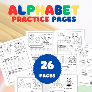 Alphabet Trace and Writing Pages Worksheets Upper and Lowercase ...