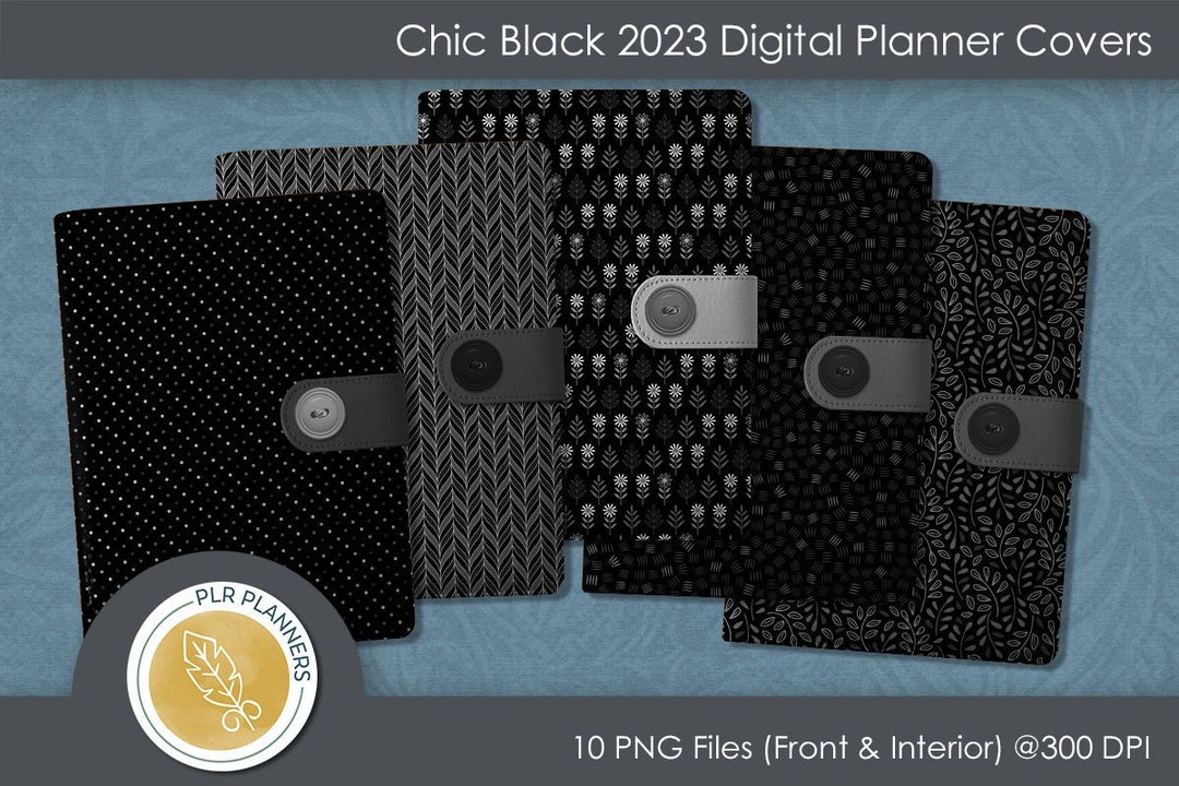 Premier Digital Black Planner - Etsy