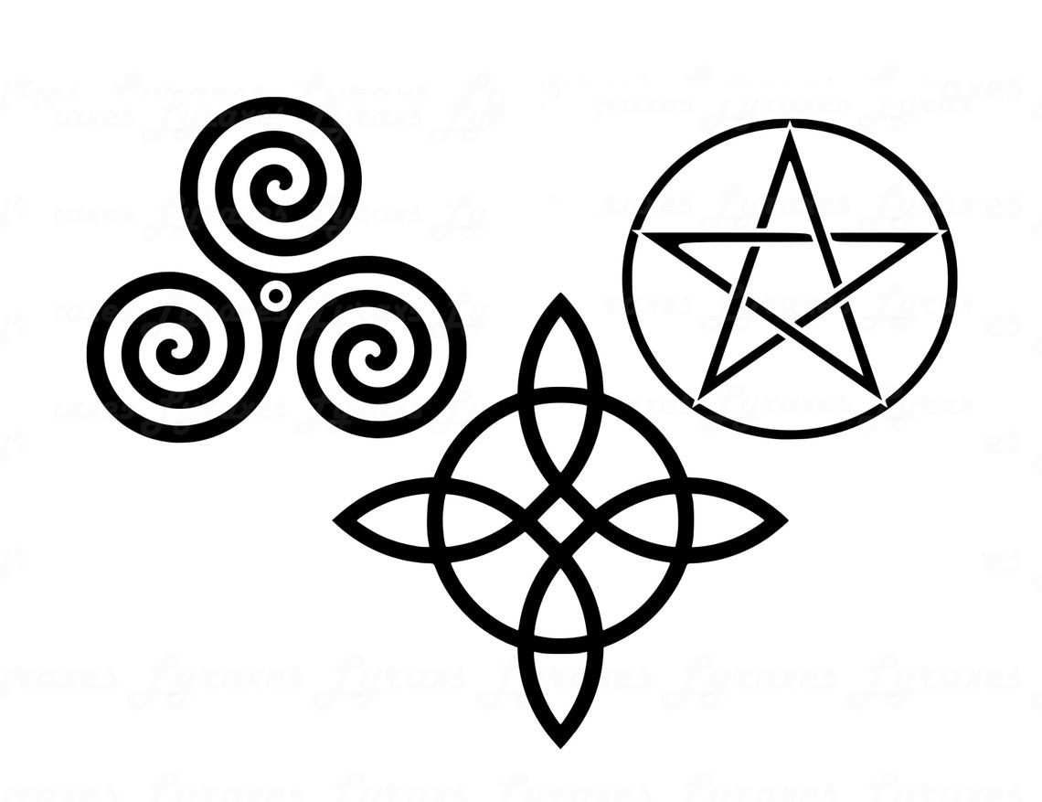23 Piece Wiccan Witchcraft Symbols Set Vector Bundle Pagan - Etsy