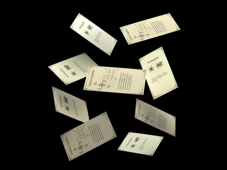 23 VIKING WITCHCRAFT CARDS / Icelandic Sigils / Beginners Magick ...