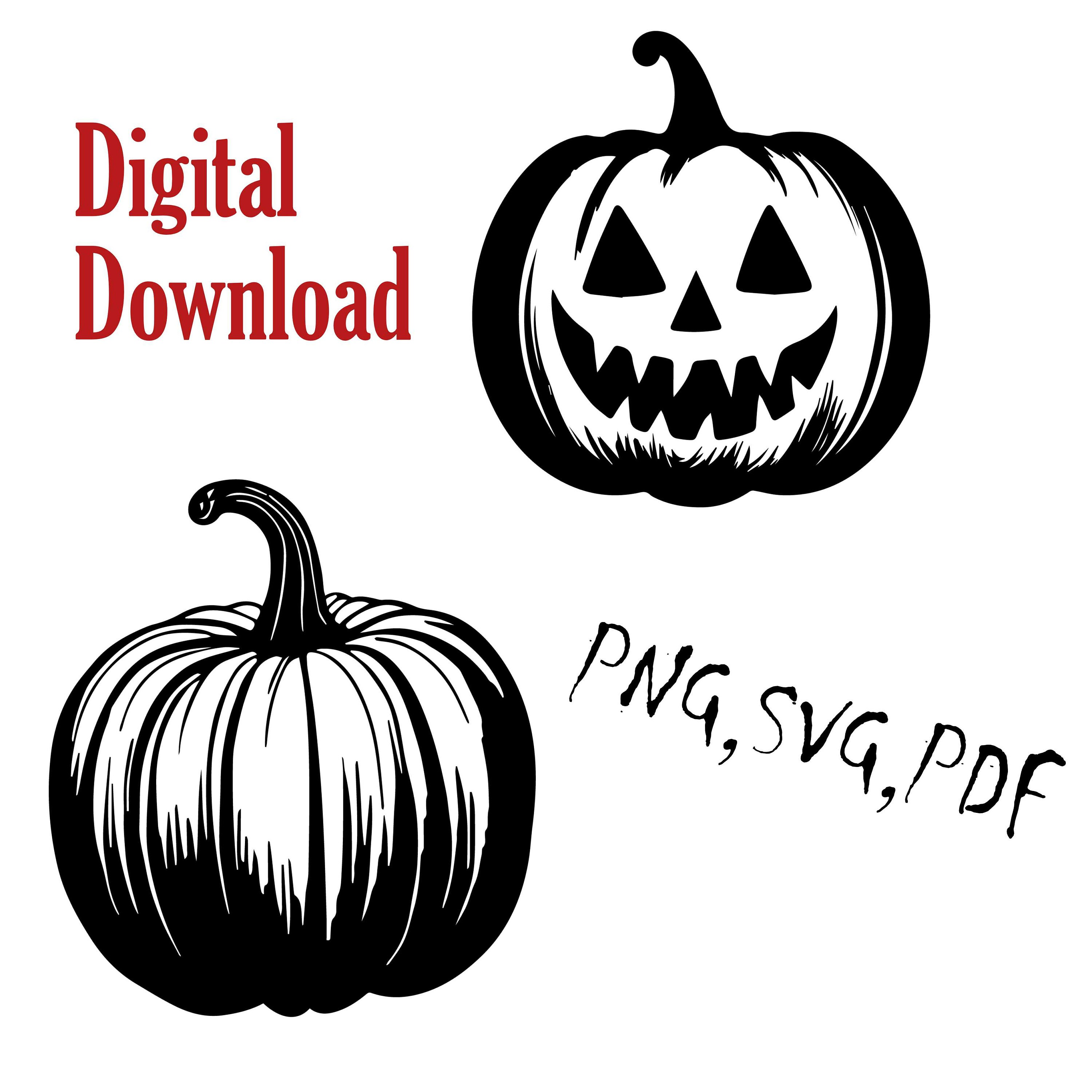23 Digital Jack O Lantern Clipart & SVG Assets Instant - Etsy