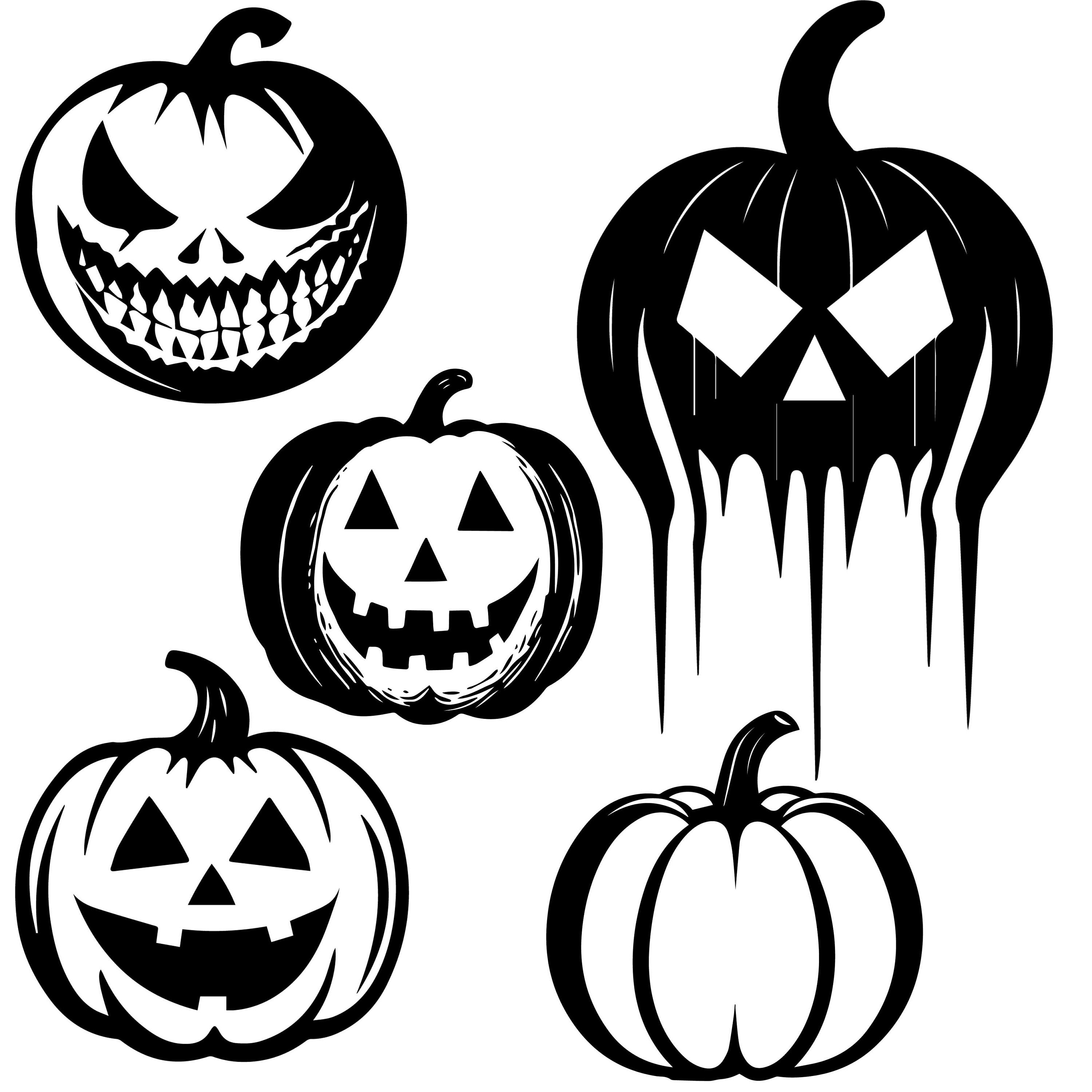 23 Digital Jack O Lantern Clipart & SVG Assets Instant - Etsy