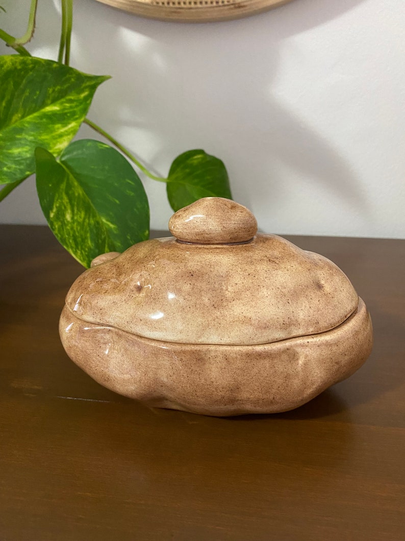 Vintage Ceramic Baked Potato Serving Dish With Matching Spoon, Vintage ...