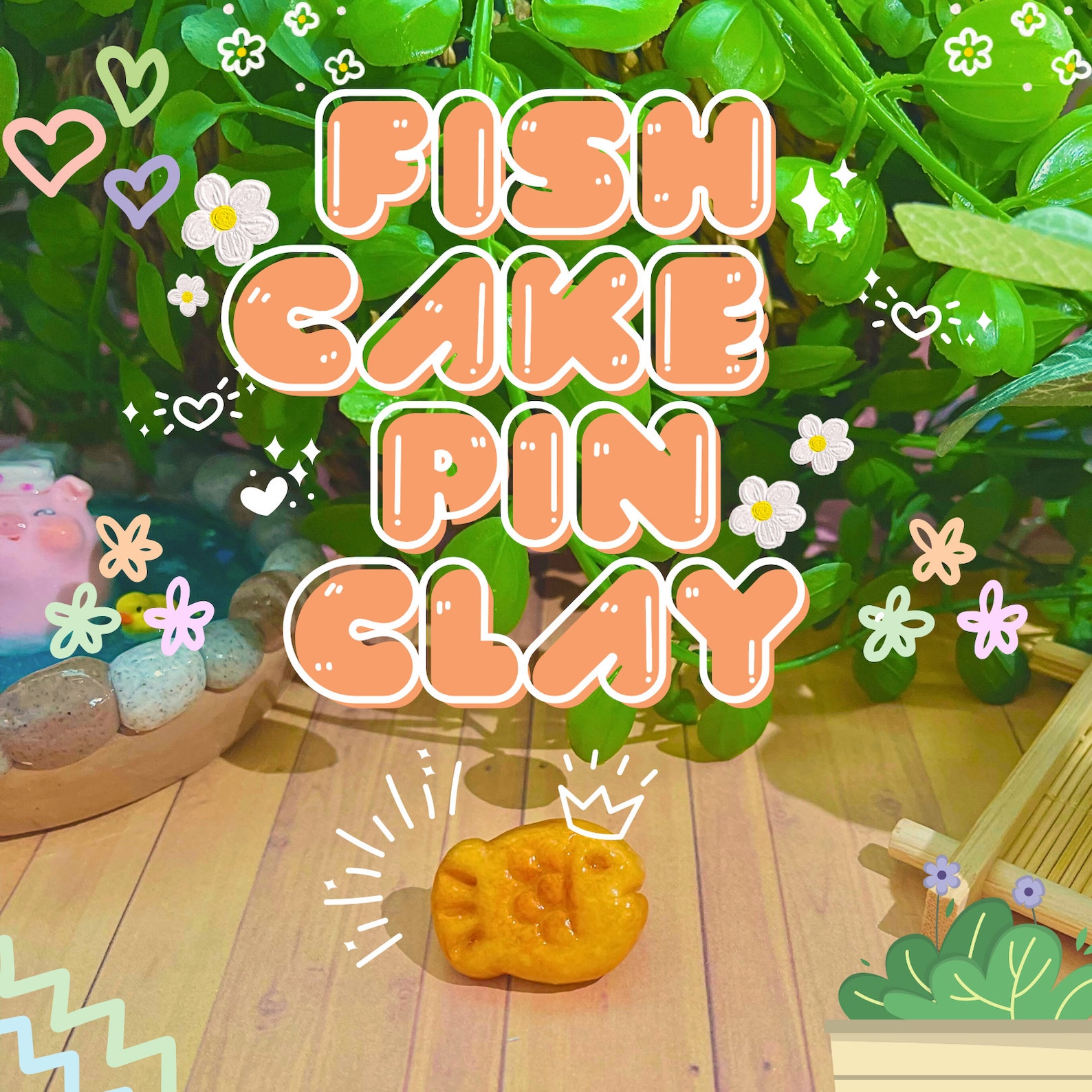 Cute Fish Cake Pin Kawaii Pins Clay - Etsy