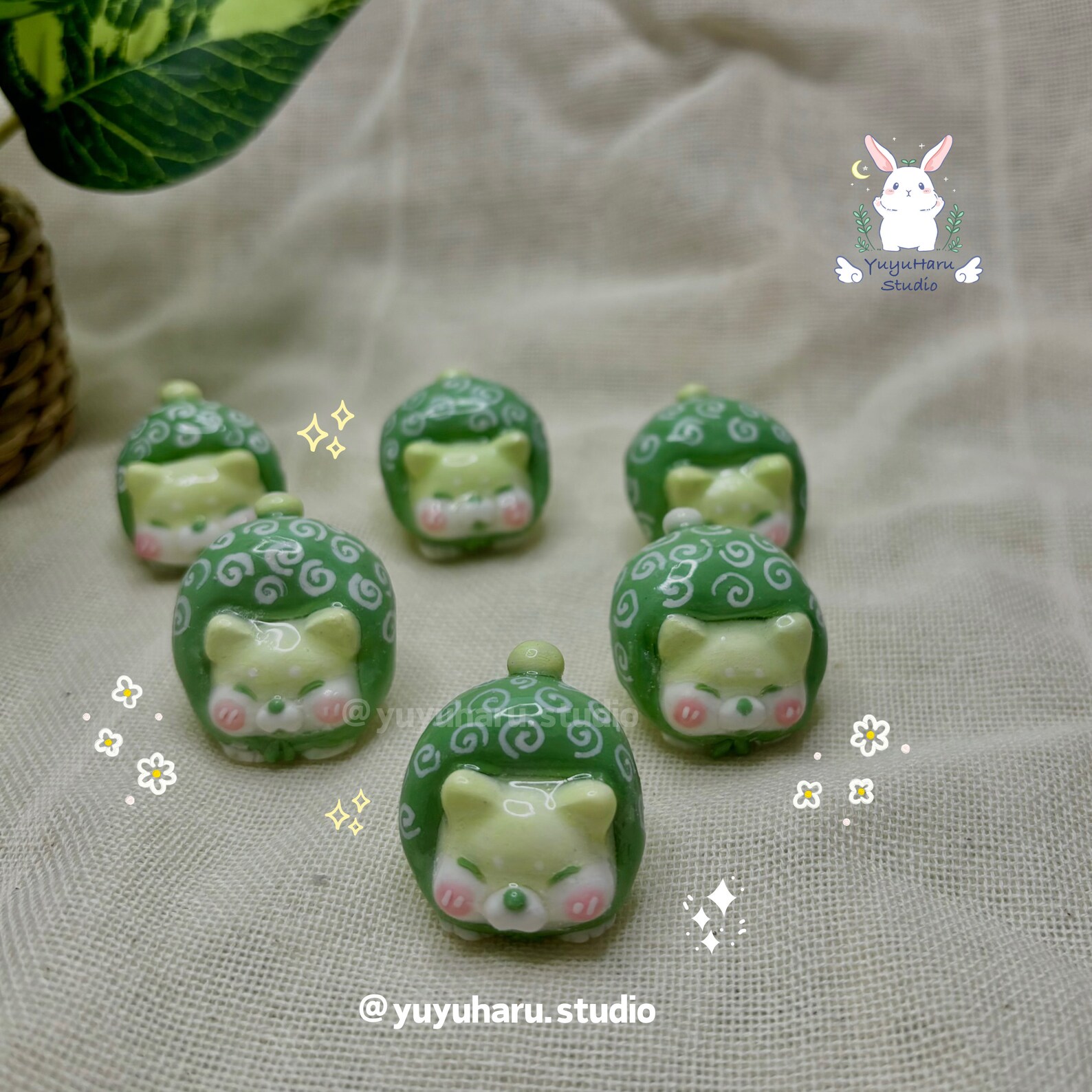 Polymer Clay Lucky Shiba Inu Desk Decor | Kawaii Dog Charm - Etsy