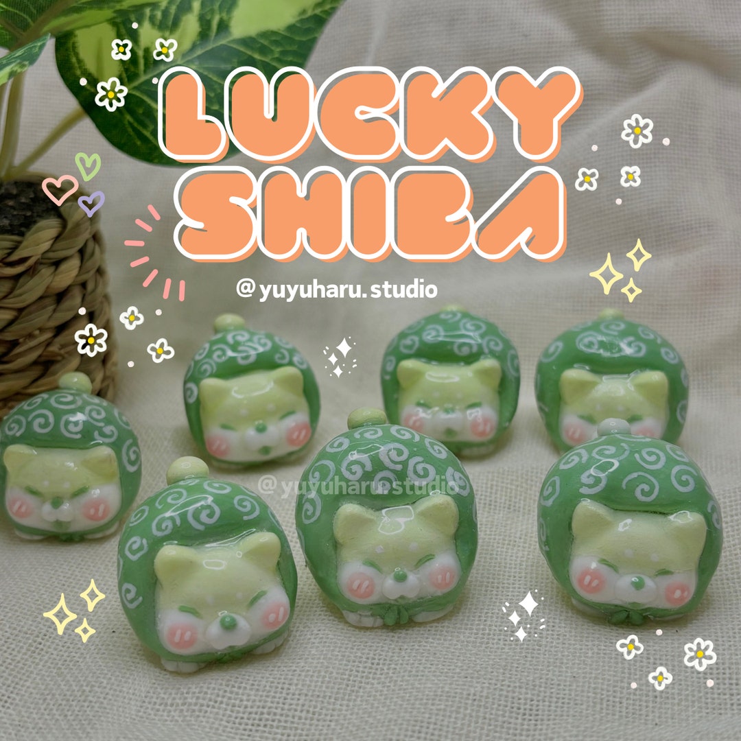 Desk Friend Polymer Clay Lucky Inu Shiba Cute Kawaii Decor| Lucky Charm ...