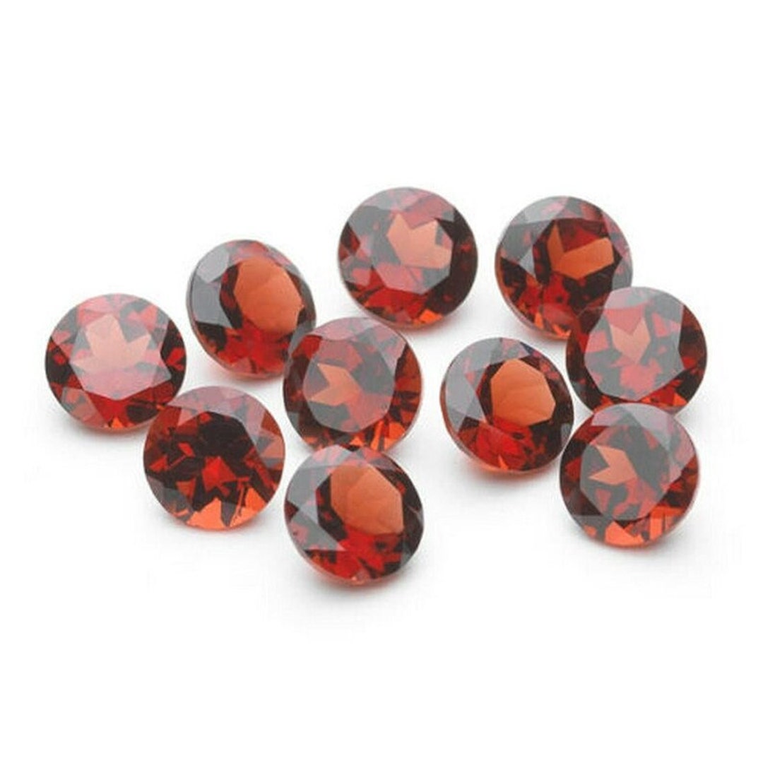 4mm Garnet Gemstone, Garnet Round Cut, Loose Stone Lot, Semi Precious ...