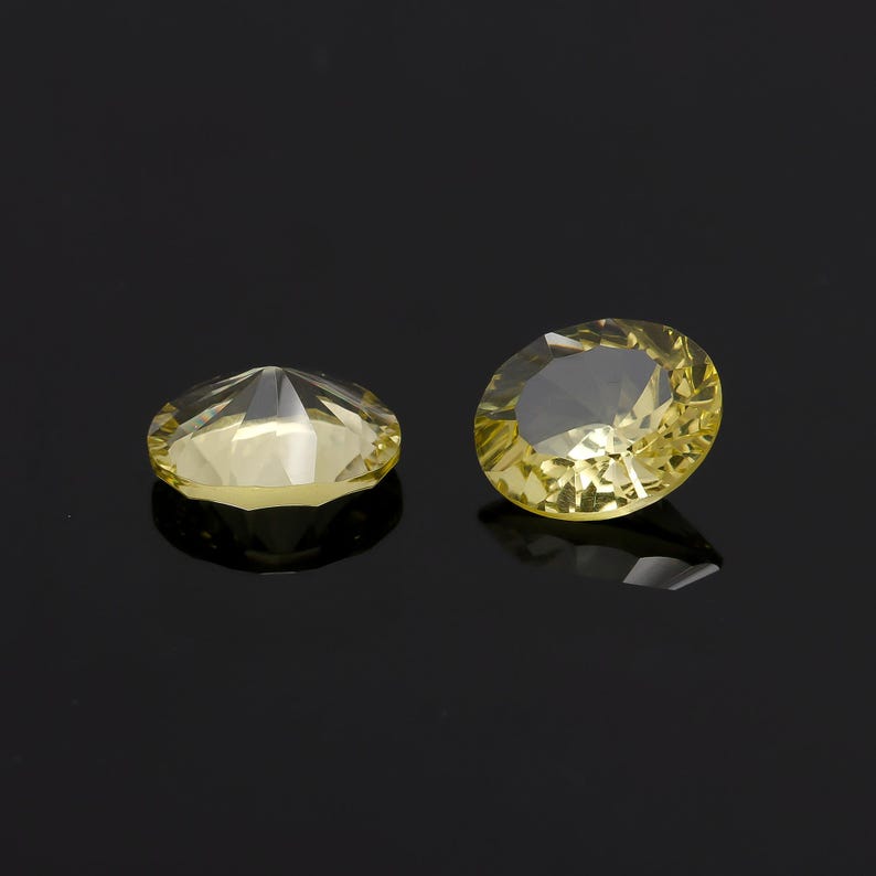 Natural Lemon Concave Oval Faceted Cut, CALIBRATED Loose Stone Cut ...