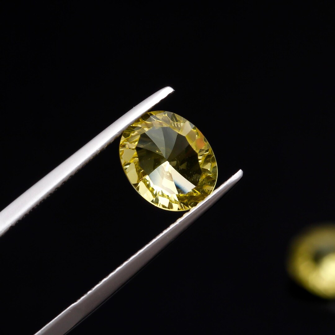 Natural Lemon Concave Oval Faceted Cut, CALIBRATED Loose Stone Cut ...