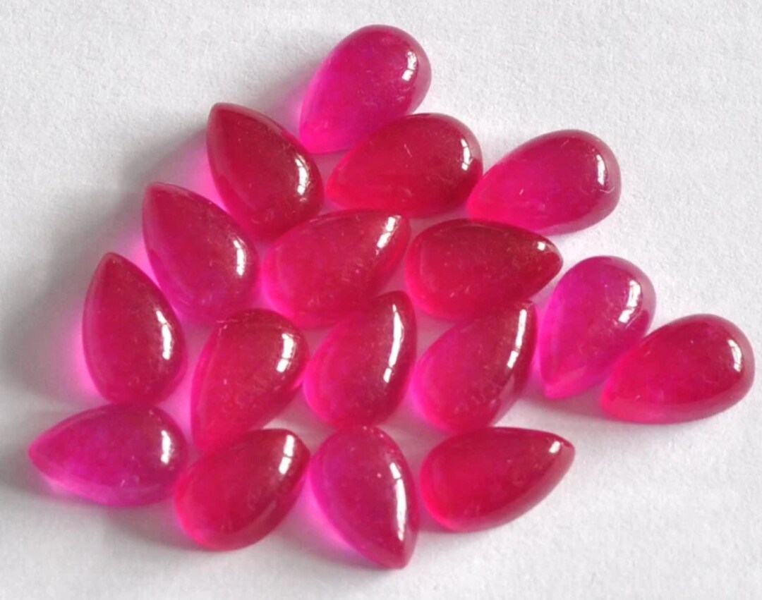 5x7mm AAA Quality Rani Chalcedony Cabochon, CALIBRATED Chalcedony Pear ...