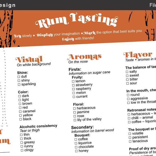 Rum Tasting Party - Etsy