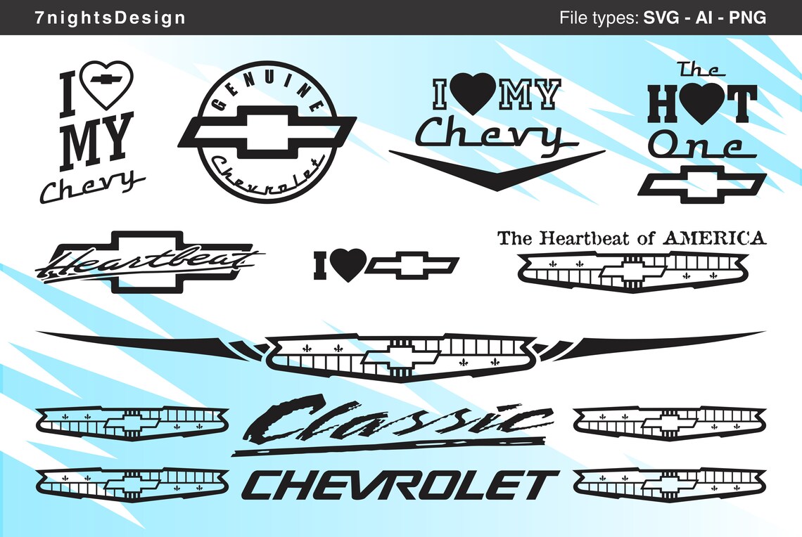 Classic Chevrolet Emblem SVG, AI, PNG - Etsy