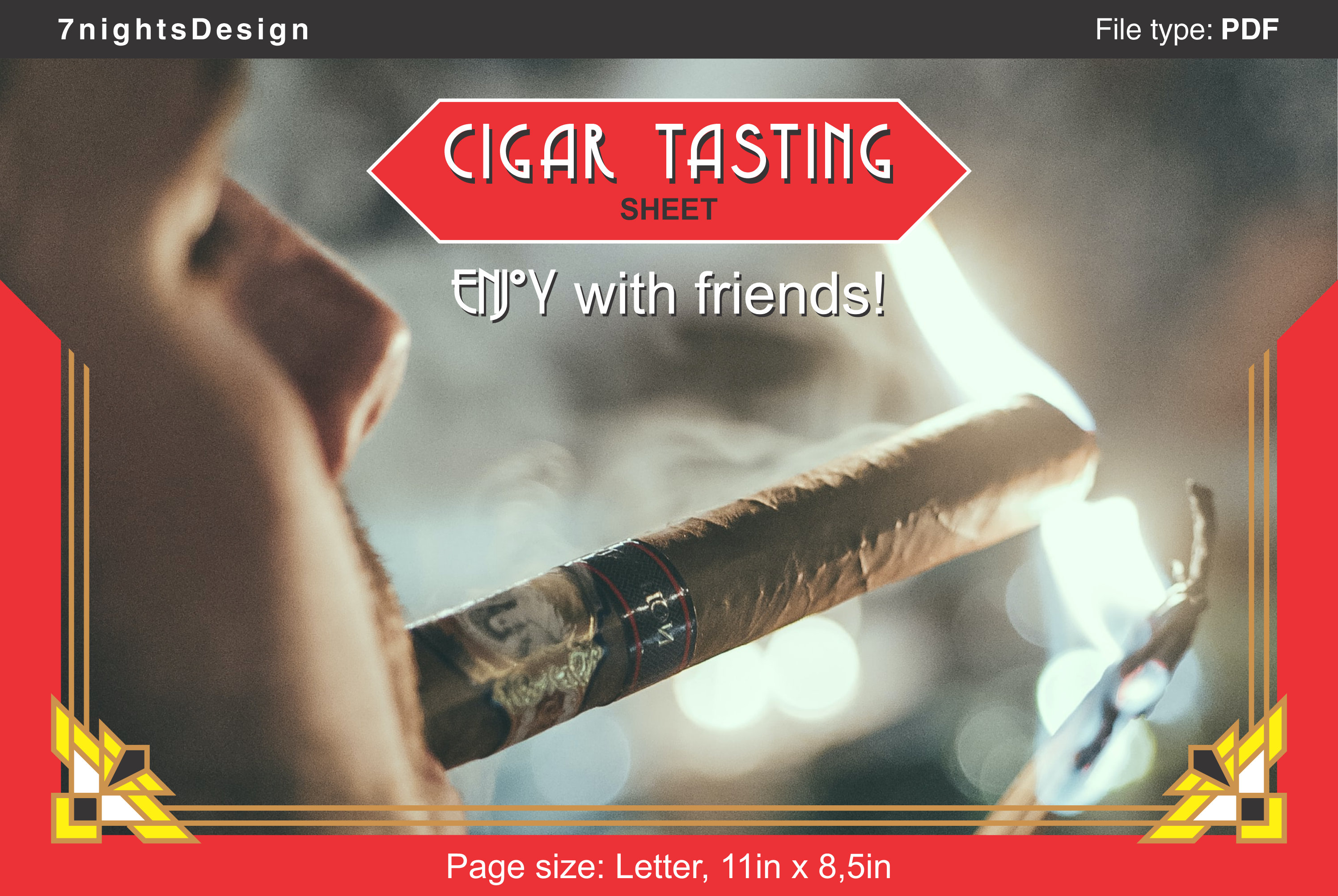 Cigar Tasting Sheet in English, Cigar Tasting Guide, Cigar Tasting How ...