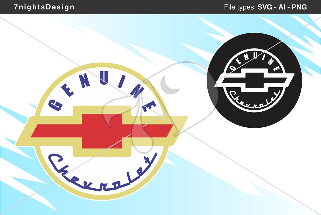 Chevrolet, Genuine, Classic Car, 1950's, Vintage, Round Shape, Vector ...