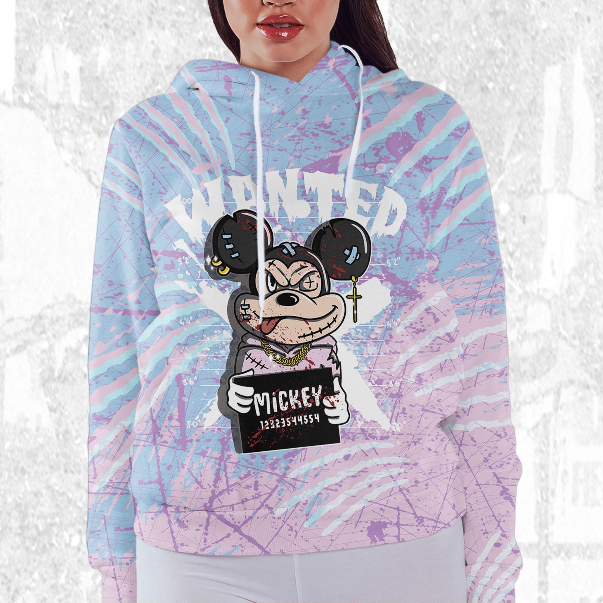 Wanted Mickey 3D Scratch Paint.Jordan 5 Retro Easter Hoodie sold by ...