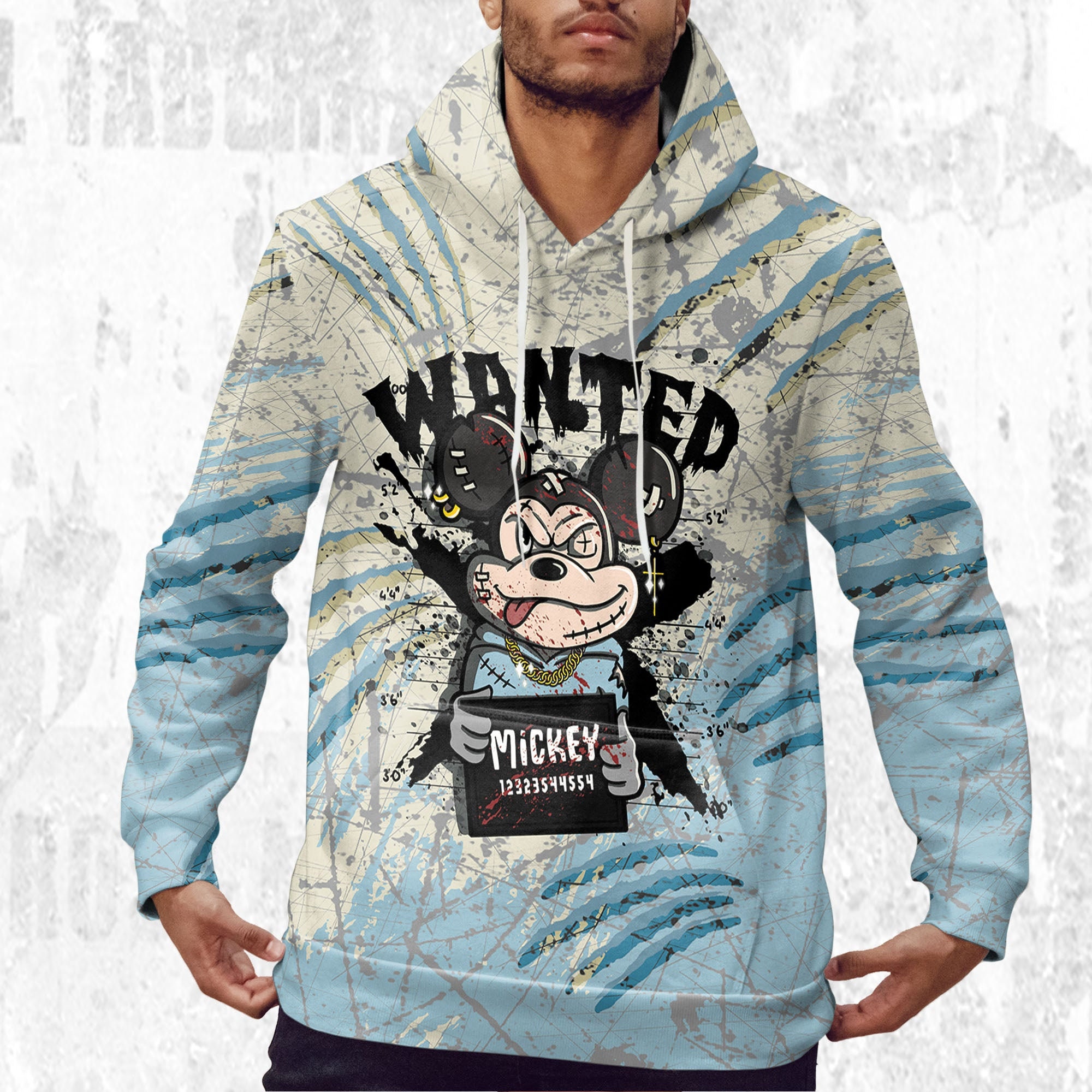 Wanted Mickey 3D Scratch, Jordan 13 SoleFly Hoodie sold by A ron Hall ...