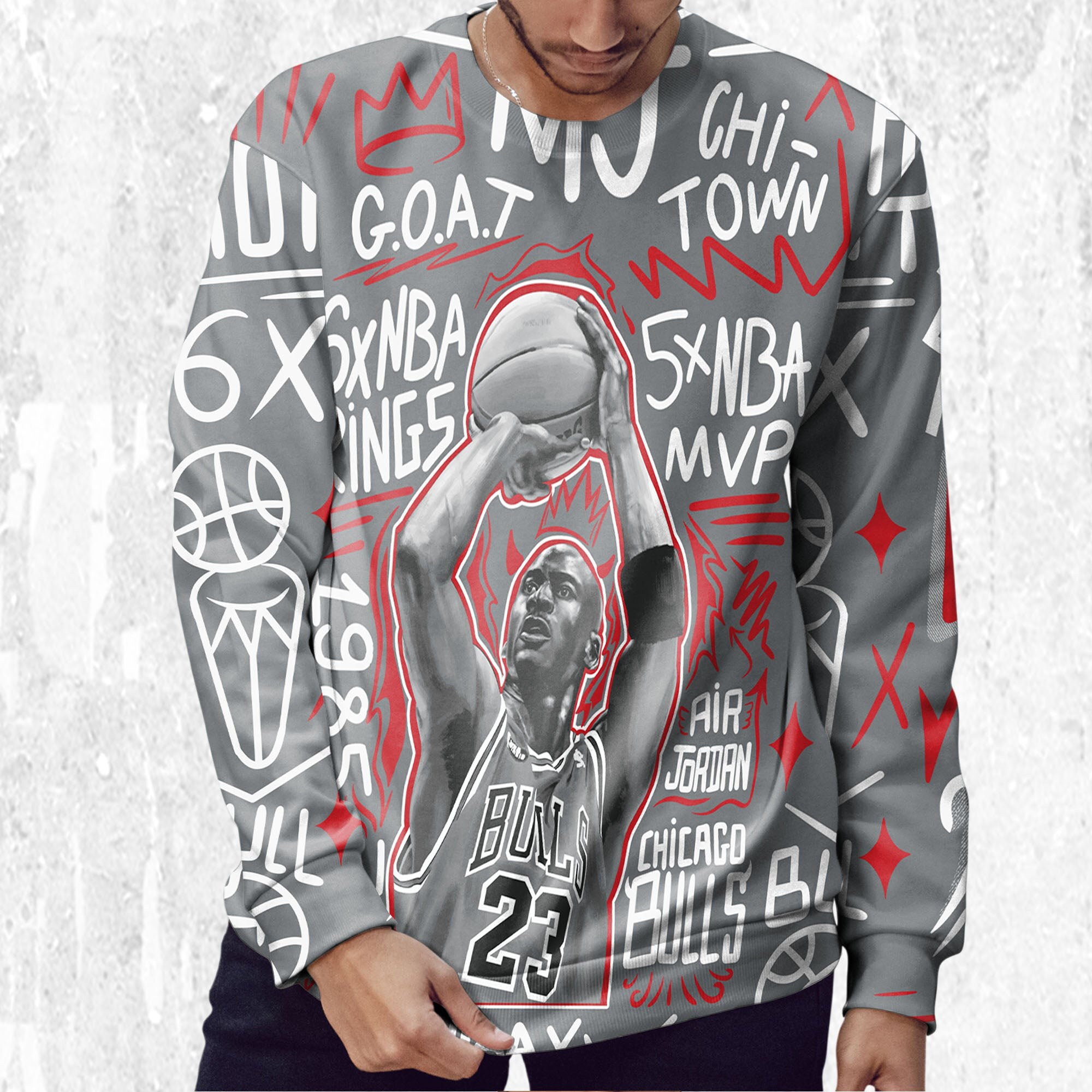 MJ the Goat 3D Doodles MJ Match Jordan 9 Retro Fire Red - Etsy