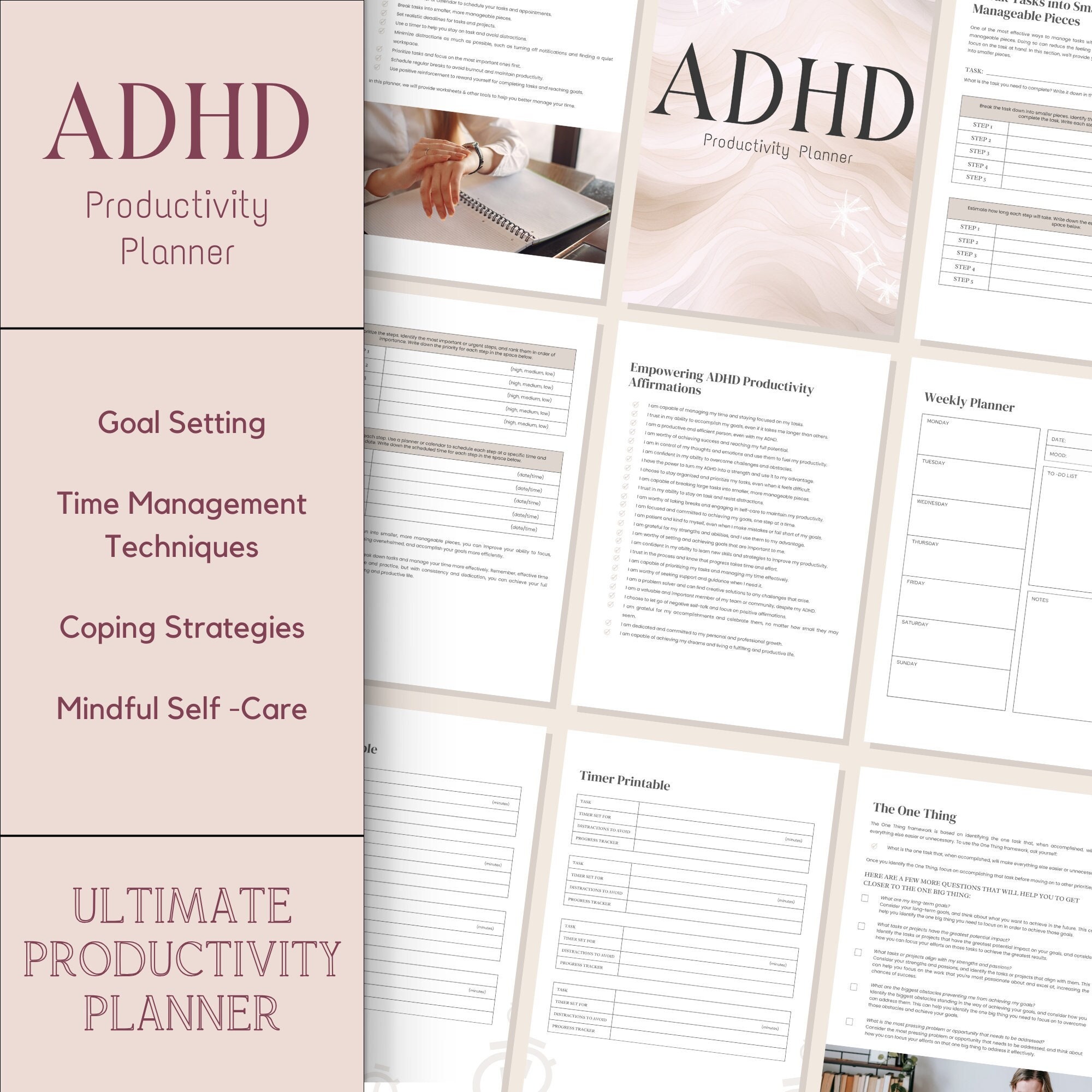 ADHD Planner | Printable Planner | Download Now - Etsy