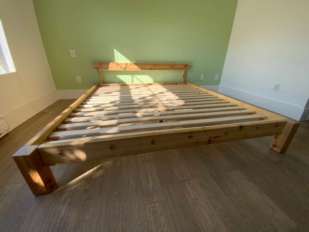 King Size Bed Solid Wood Frame - Etsy Canada