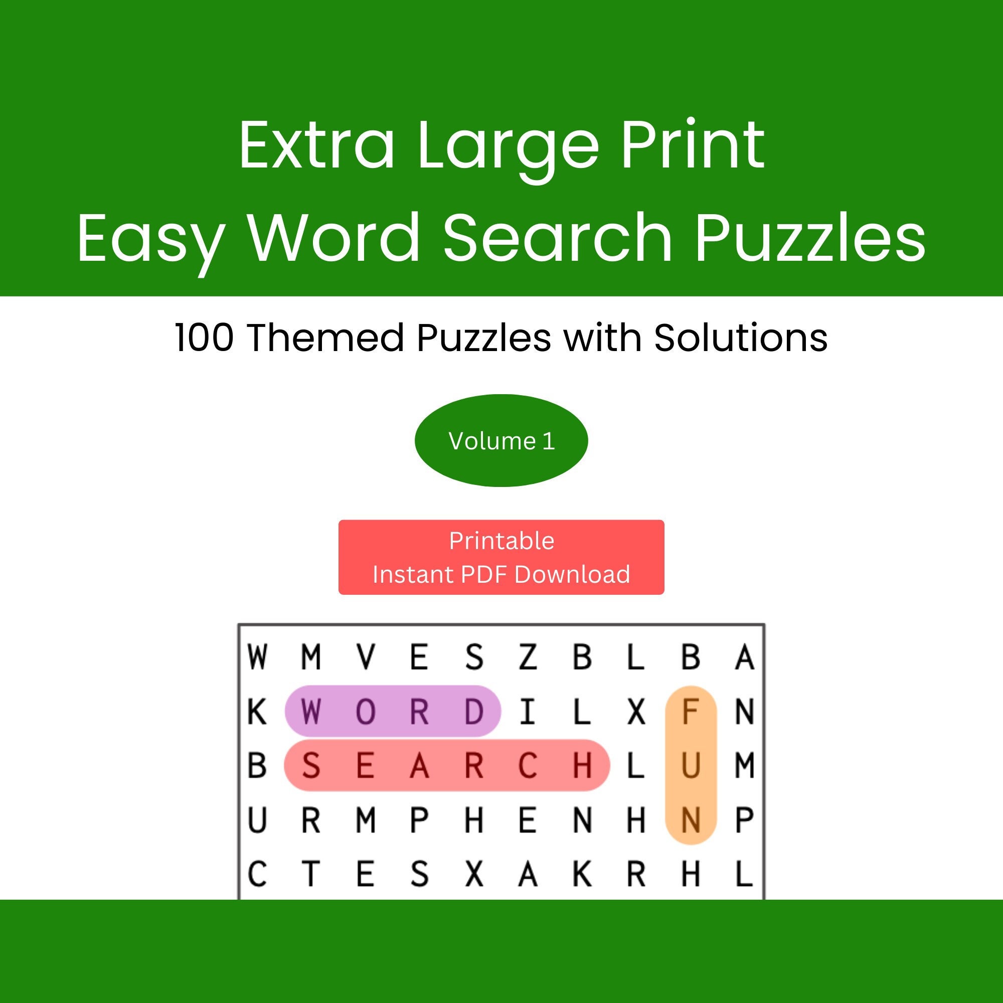 Easy Word Search Puzzles For Kids