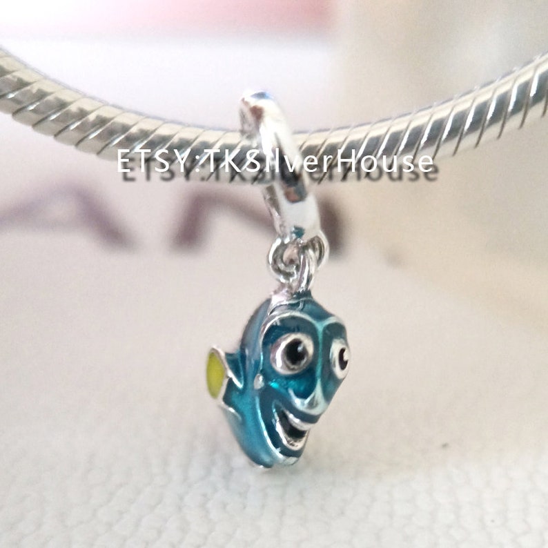 Disney Pixar Dory Dangle Charm Gift for Her/charms for Bracelet Necklaces Pendant 925 Sterling ...
