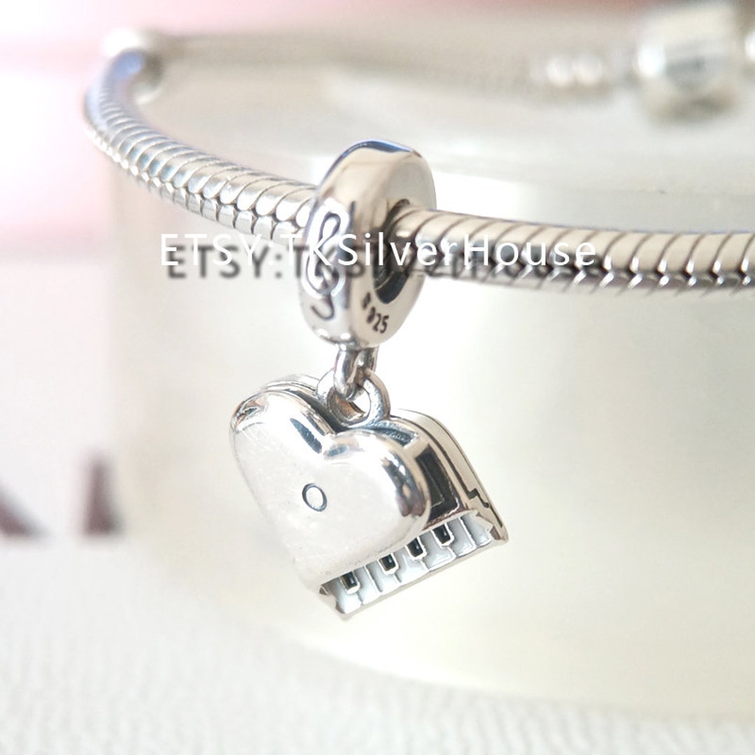 Grand Piano Heart Hanging Dangle Charm Gift for Her/charms for Bracelet ...