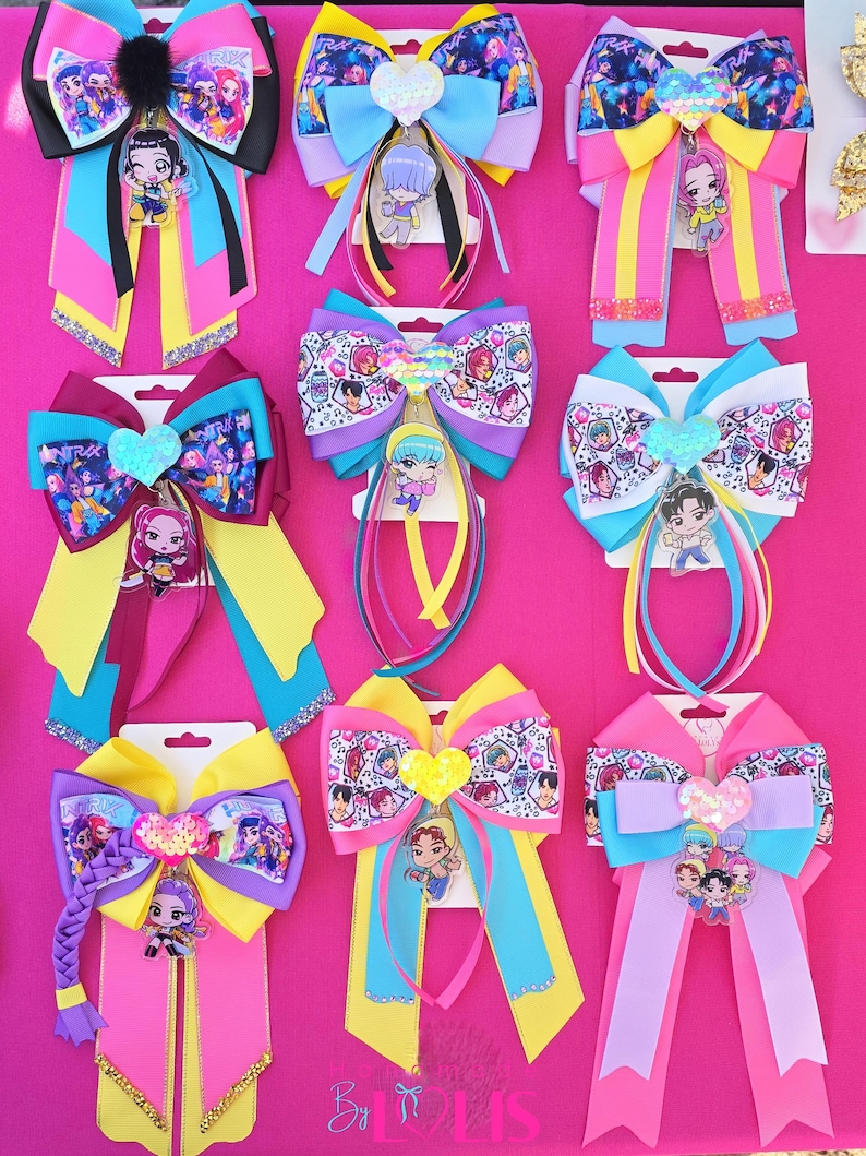 Saja Boys Kpop Baby Bow | Large Handmade Hair Bow | Cool Anime Style ...