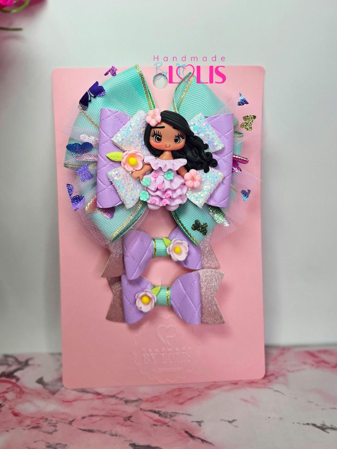 Lazo Isabella Encanto: Pinza Para El Cabello De Niña Hecha a Mano - Etsy