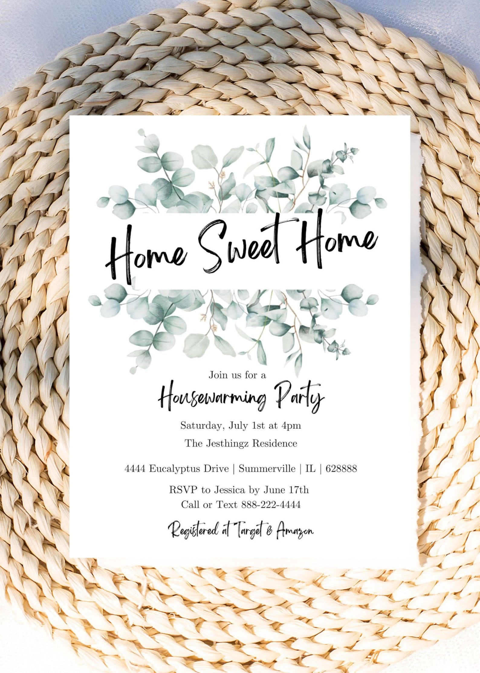 Housewarming Party Invite Canva Digital Invitation Housewarming ...