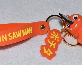 Anime Chainsaw Man Keychain - Etsy