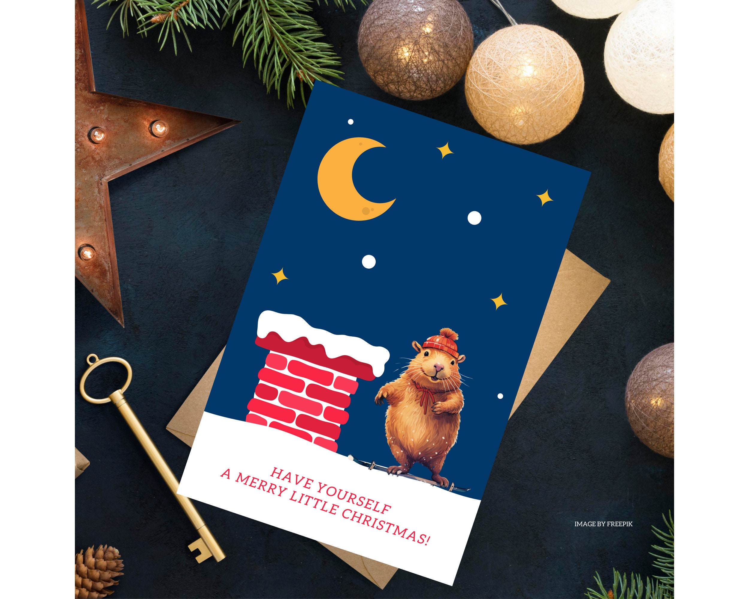 Printable Christmas Cards Set of 4 Downloadable Printable - Etsy