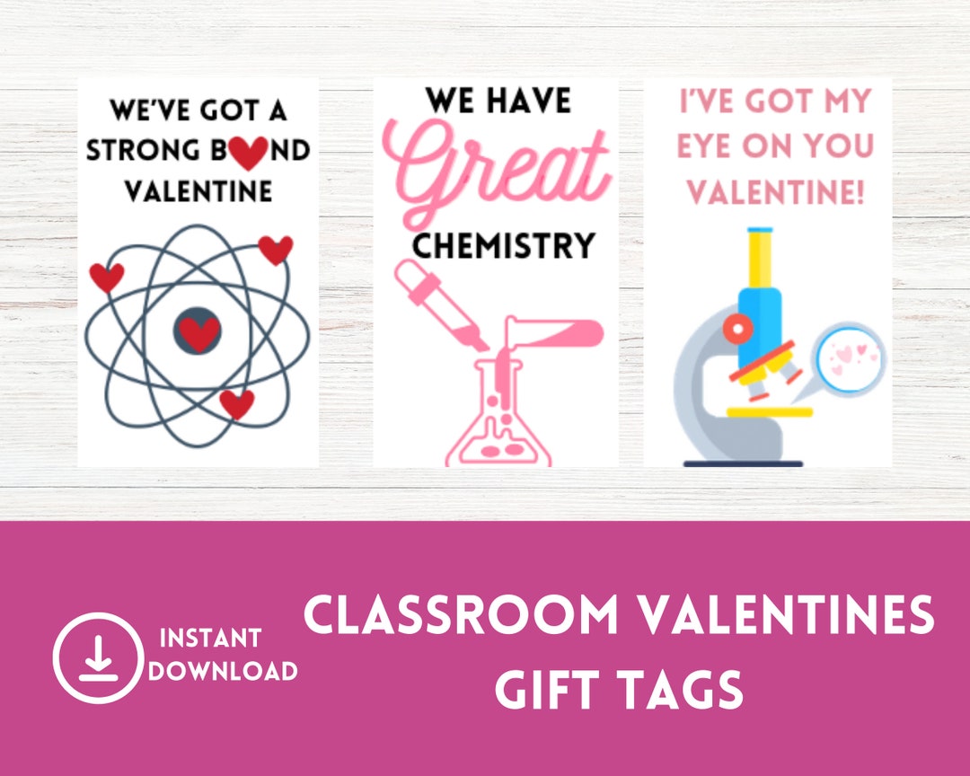 Printable Valentine Cards for Kids Classroom Sience Valentines Card for ...