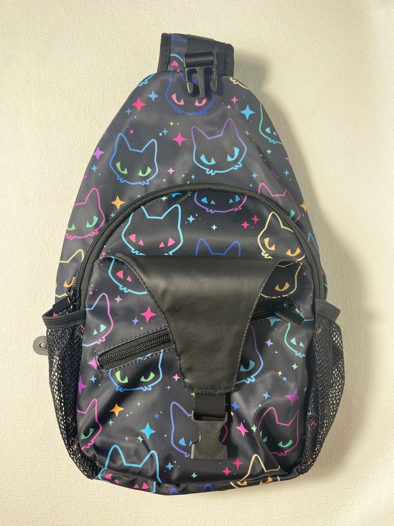 Cat Sling Bag, Cat Sling Backpack, Cat Crossbody Backpack Chest Bag for ...