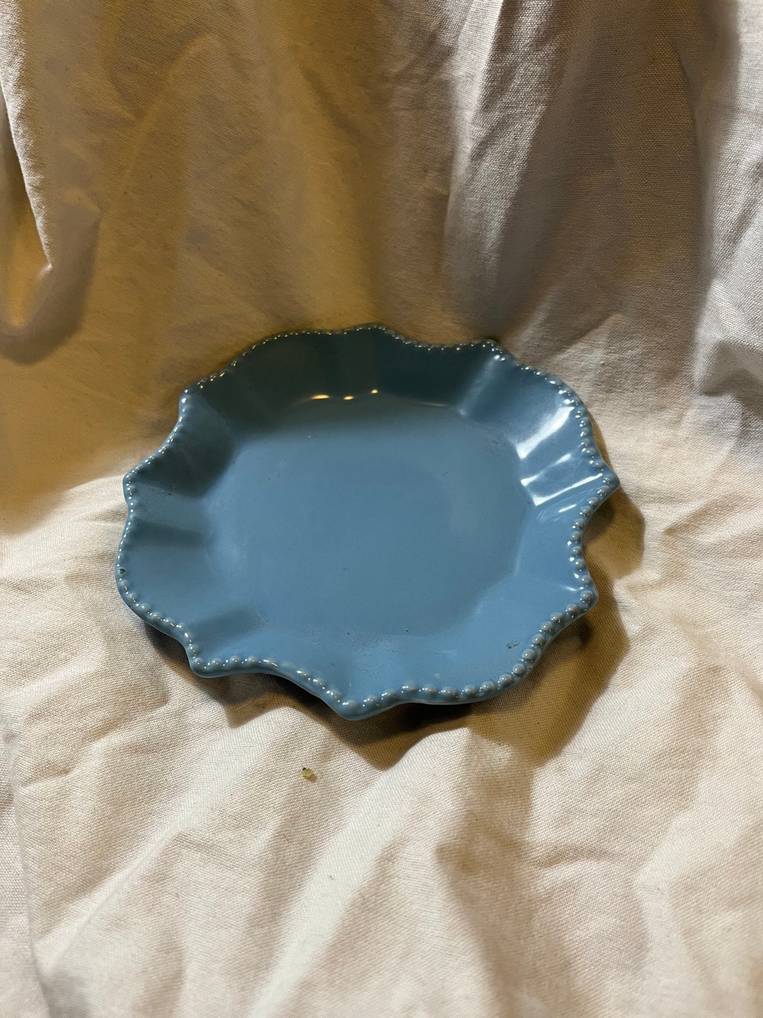 California Pantry Classic Ceramics Beaded Nut Blue Small Plate Candy ... California Pantry Classic Ceramics Beaded Nut Blue Small Plate Candy ...