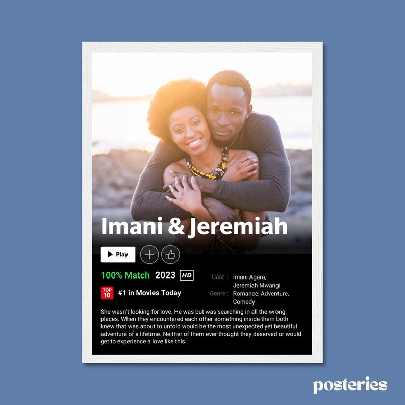 Personalized Couple Netflix Movie Poster Favorite Playlist - Etsy