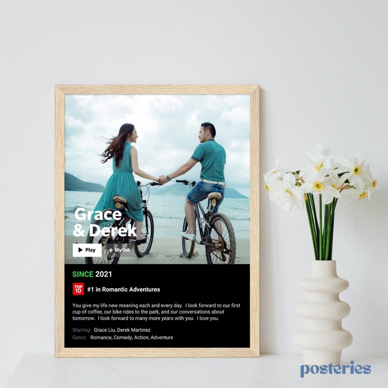 Custom Couples Netflix Movie Poster Framed Wall Art for - Etsy