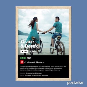 Custom Couples Netflix Movie Poster, Framed Wall Art for Lovers ...