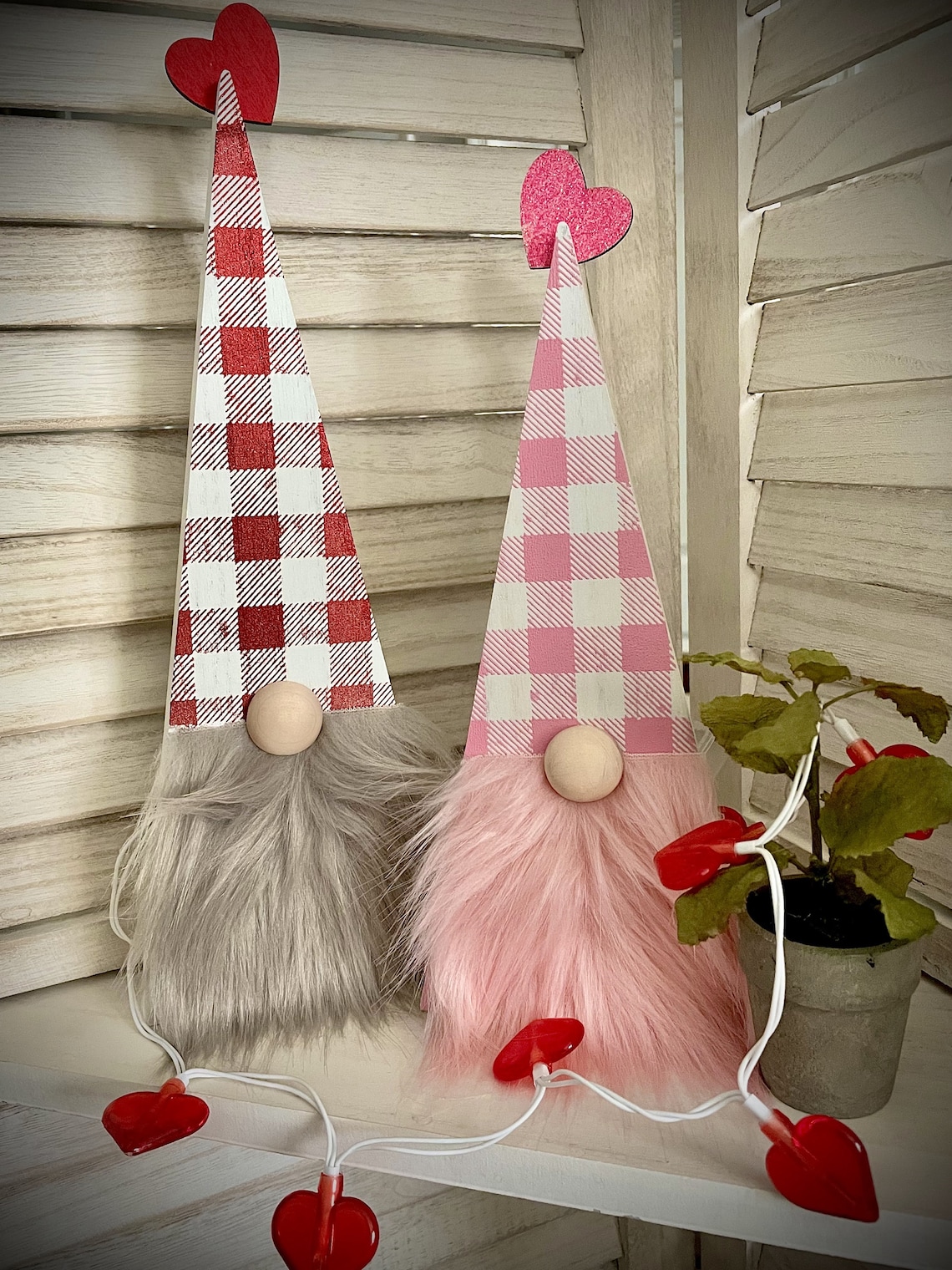 DIY Valentine Gnome Kit, Wood Gnomes to DIY, Valentine's Day Gnomes - Etsy
