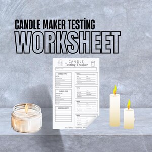 Candle Testing Worksheet | Candle Making | Candle Testing - Etsy