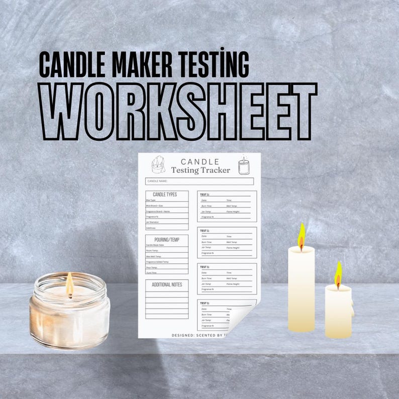 Candle Testing Worksheet | Candle Making | Candle Testing - Etsy
