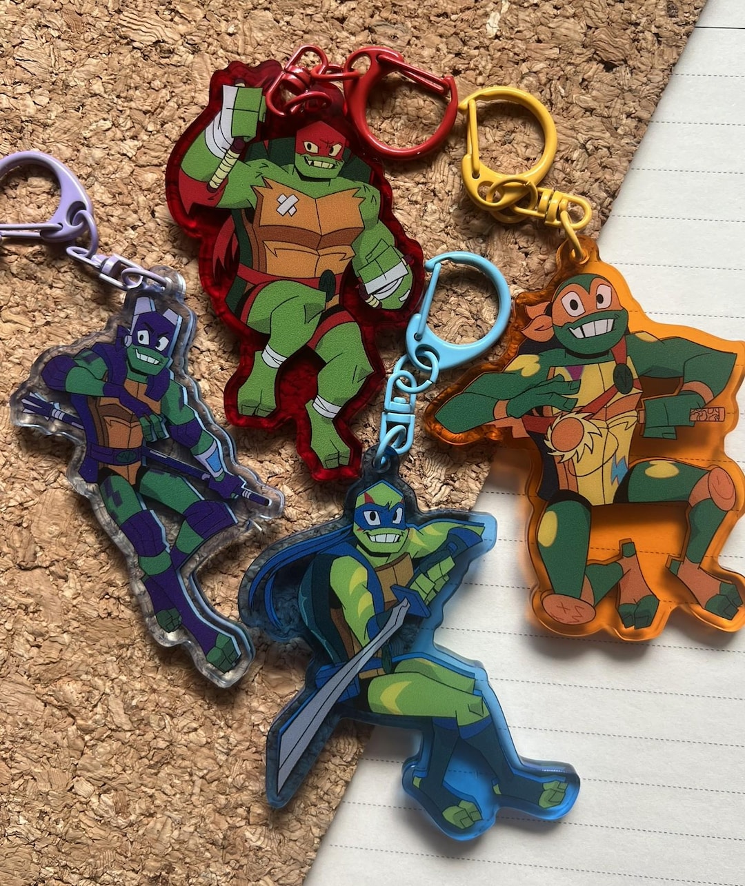 R-O-T-TMNT Inspired Keychains - Etsy