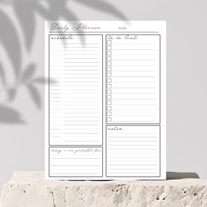 Handwritten Daily Planner Page: Printable Journaling (digital File) - Etsy