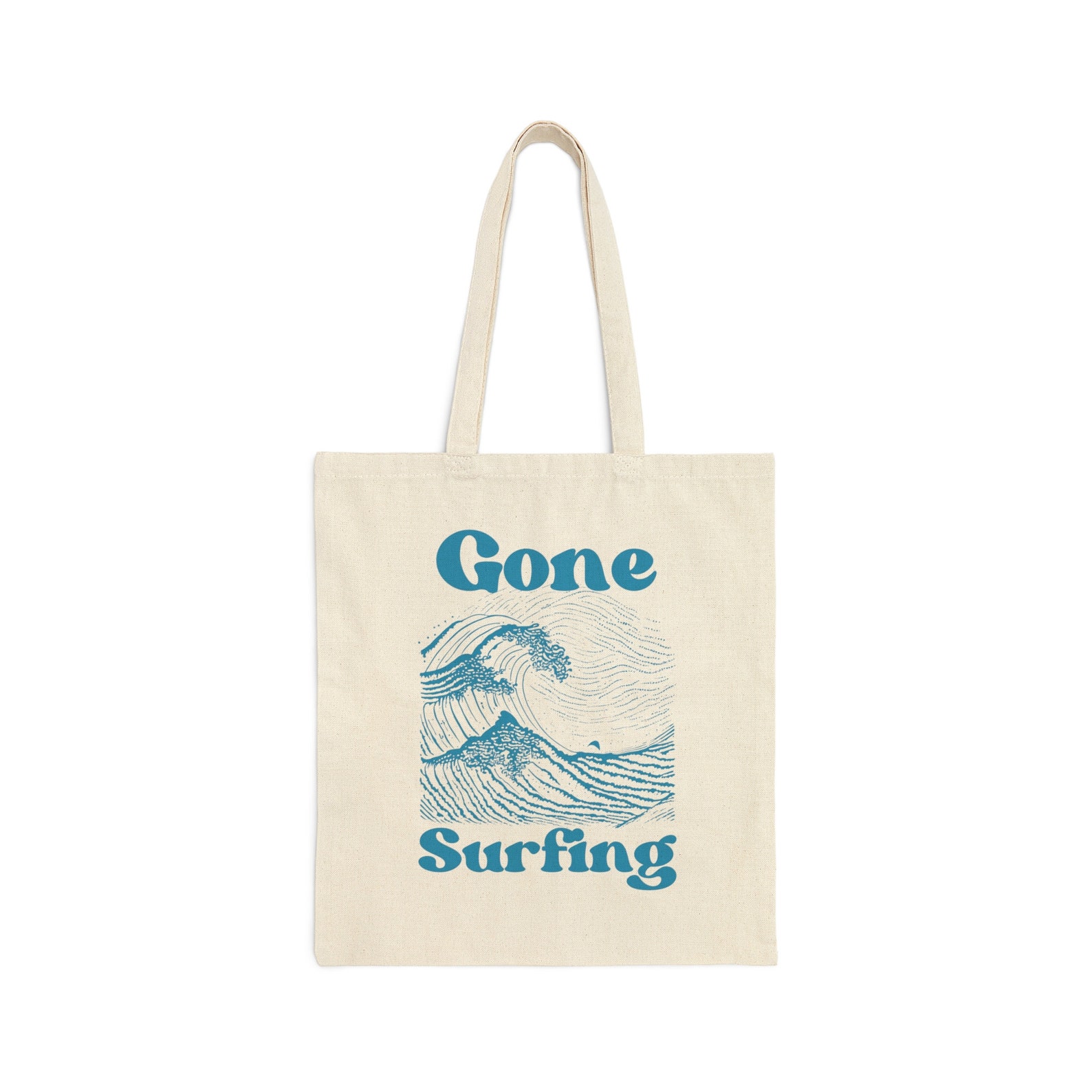 Gone Surfing Tote Beach Bum Bag Simple Beach Tote Bag Tropical Nature ...